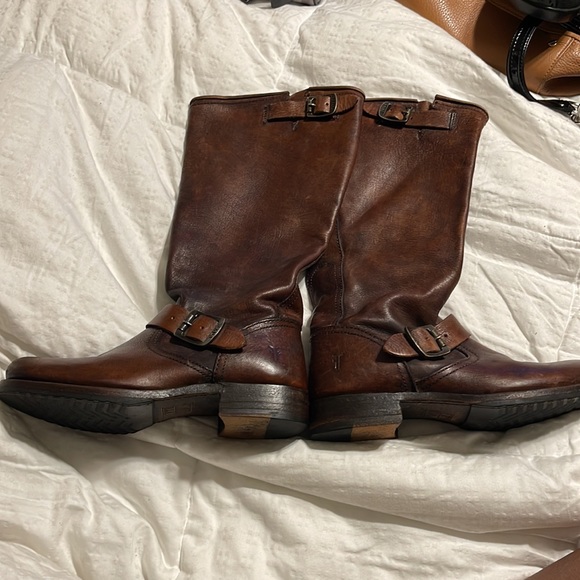 FRYE AND CO. | Shoes | Frye Womans Veronica Buckle Boots Distressed ...